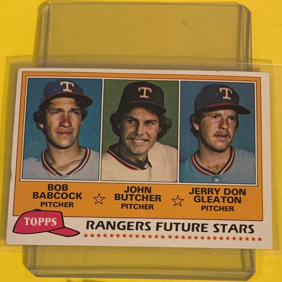 Topps | Toys | Rangers Future Stars Babcock Butcher Gleaton 4 1981 ...